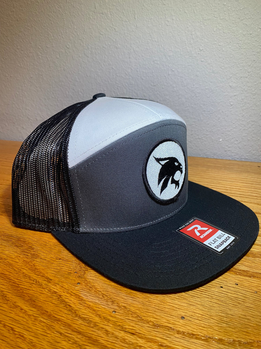 Bobcat Patch Hat on 7 Panel Trucker Cap